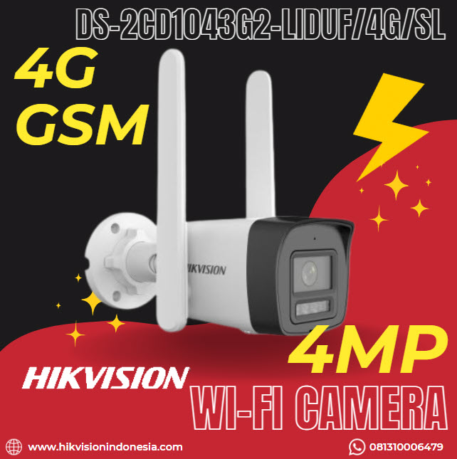 DS-2CD1043G2-LIDUF/4G/SL 4G GSM Camera Hikvision - Inti Teknik